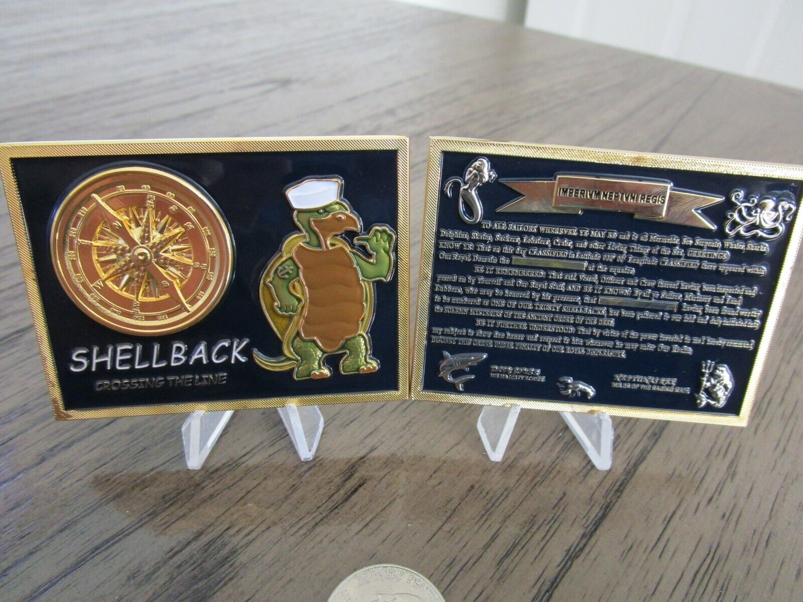 Shellback Crossing The Line Ancient Order of the Deep USN Challenge Co ...