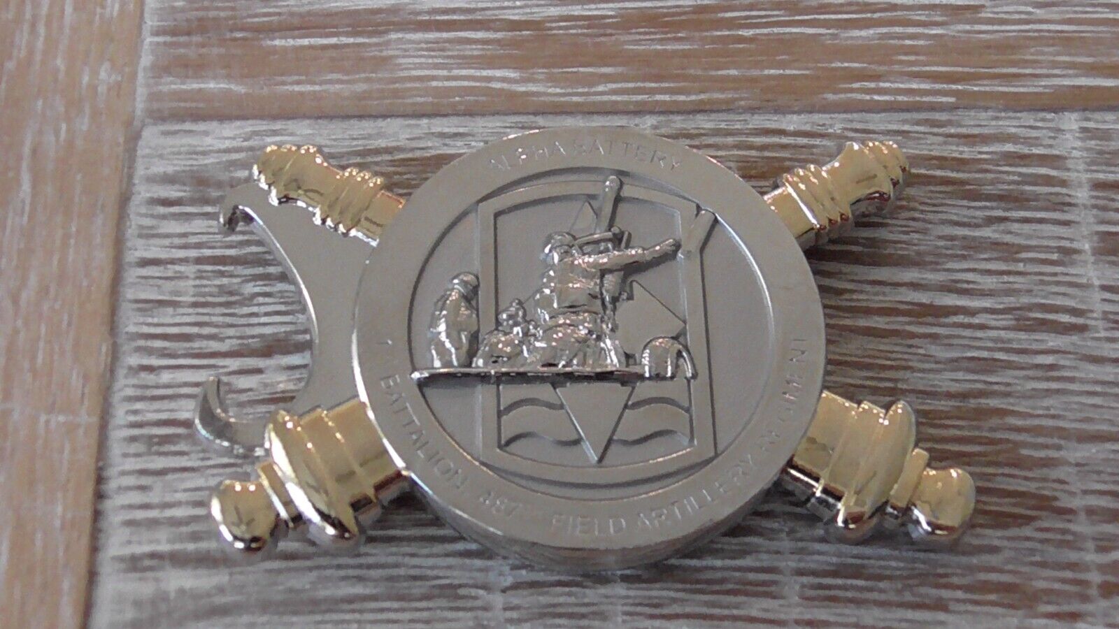 US Army Alpha Battery 1st BTN 487th Field Artillery Regiment CDR Chall ...