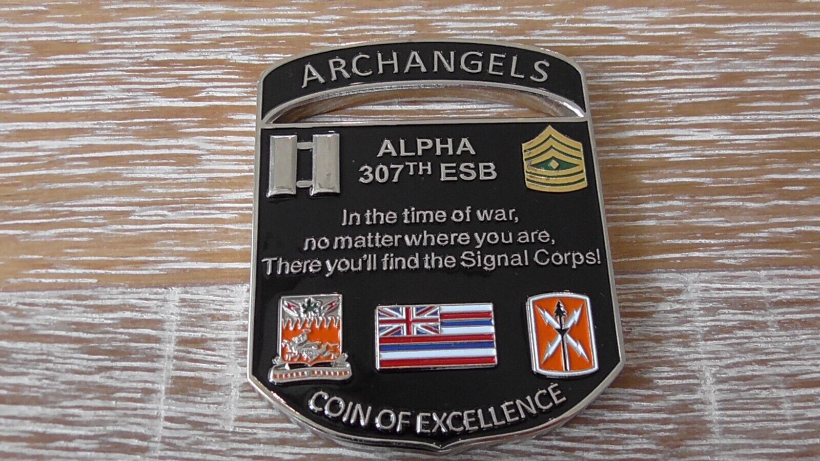 US Army 307th Expeditionary Signal Battalion ALPHA 307th ESB CDR Chall ...